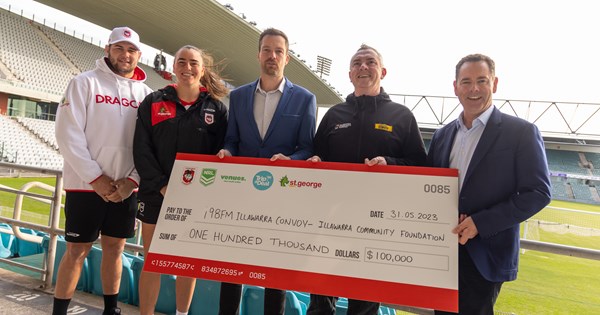Dragons present $100k cheque to Illawarra Convoy | Dragons
